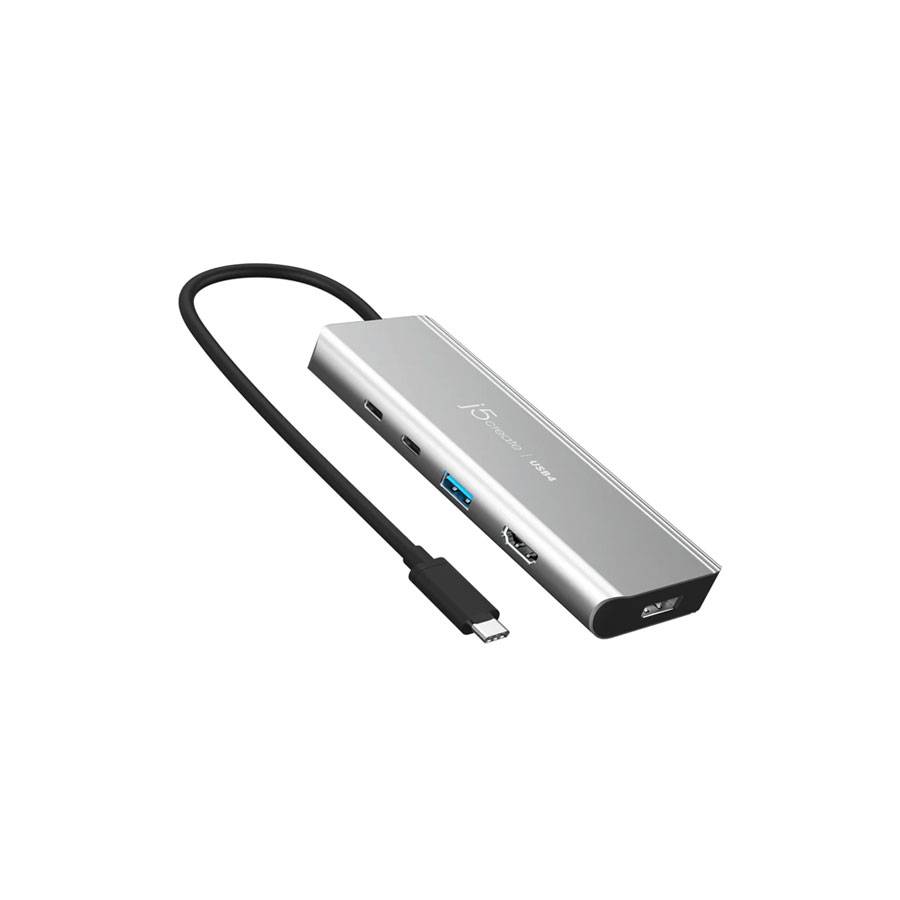 j5create JCD401 5 in 1 USB4 to USB Type-C / HDMI / USB Dual 4K Multi ...