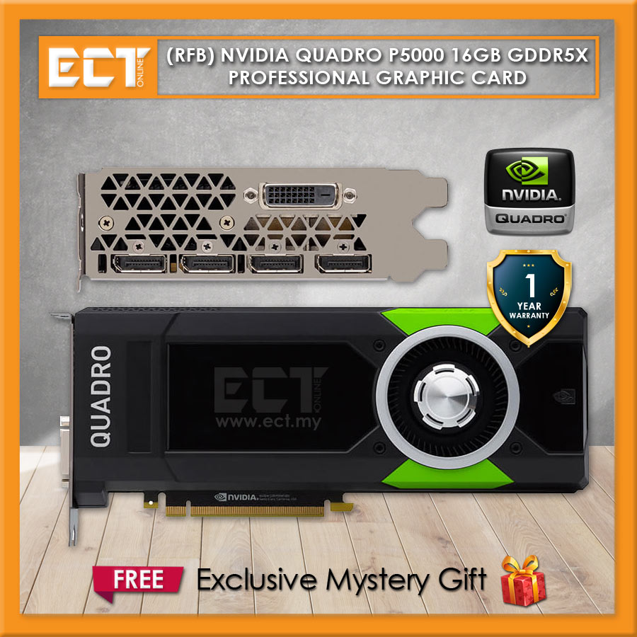 (Refurbished) Nvidia Quadro P5000 16GB GDDR5 Professional Graphic Card