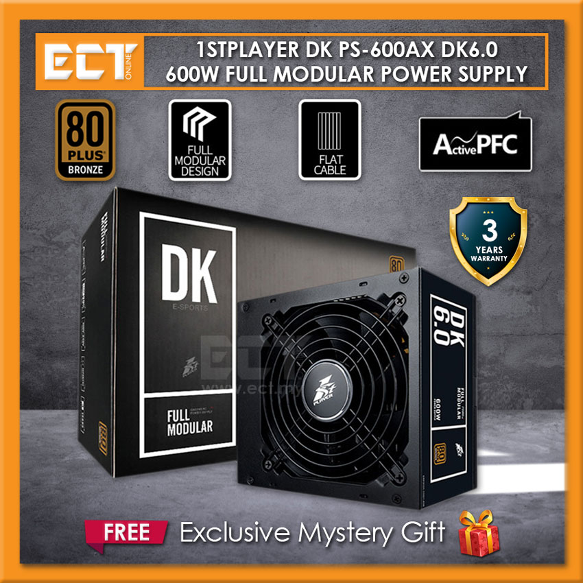 1STPLAYER DK PS-600AX DK6.0 DK 6.0 600W 80 Plus Bronze E-Sport Full ...